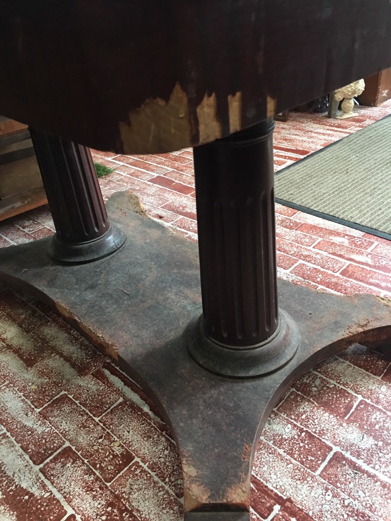 Wooden Federal Columned Entry Table Needs Some TLC Living Room - Etsy