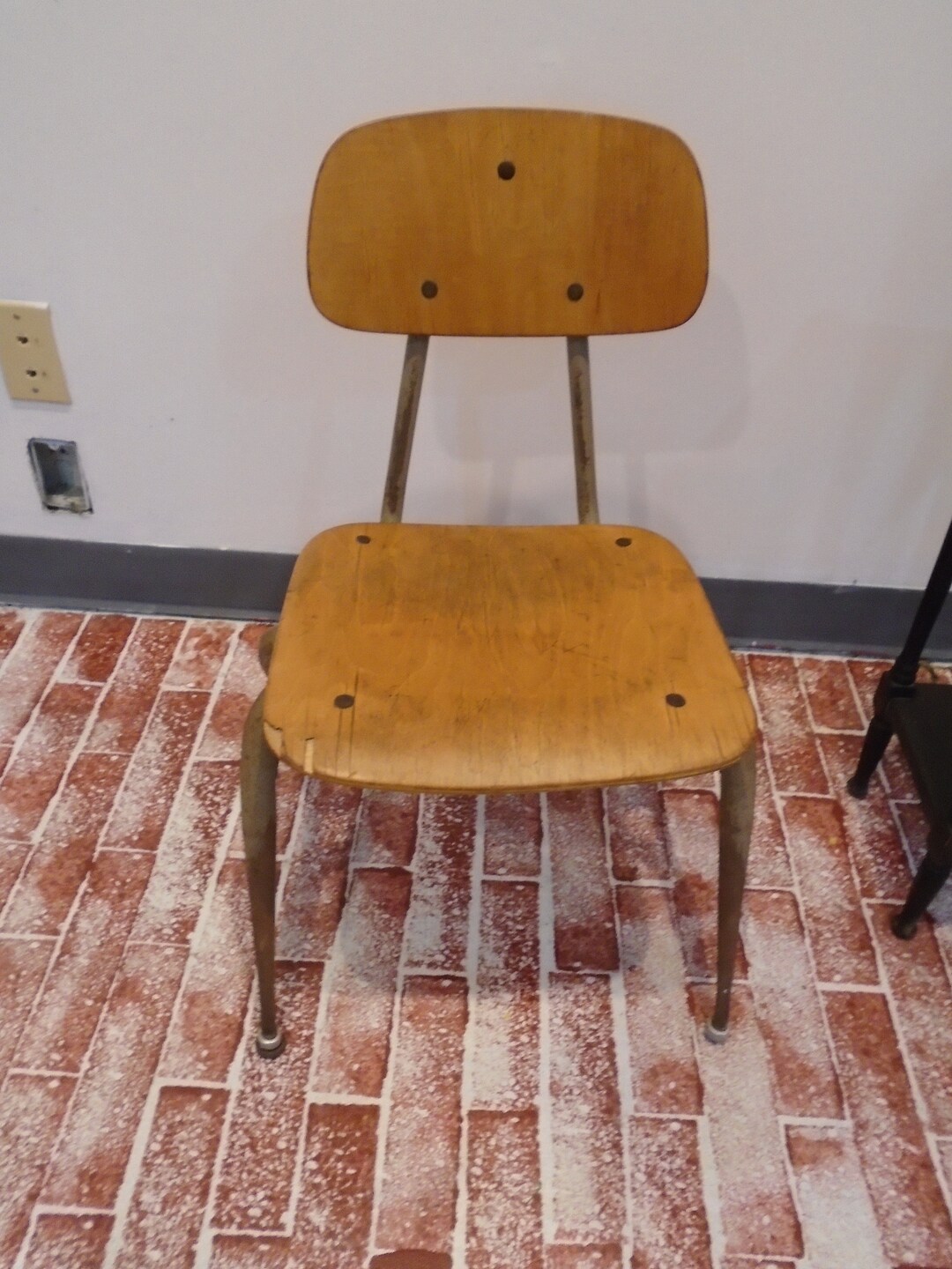Vintage MCM Maple Two Piece High School Chair Office Home School ...