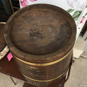 Retro Wooden Sewing Bucket Storage Farmhouse Craft Bin Wooden Bucket - Etsy