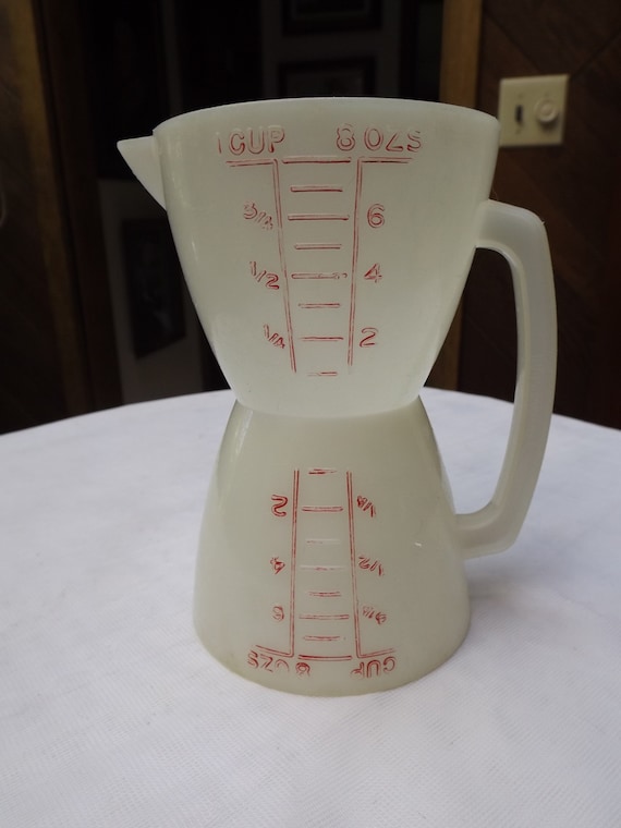 Tupperware 1cup Double Red Markings Measure Cup Plastic - Etsy