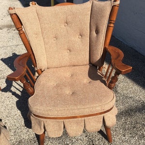 Vintage Retro Pair of Maple Rocking Chairs Modern Home Farmhouse Mcm ...
