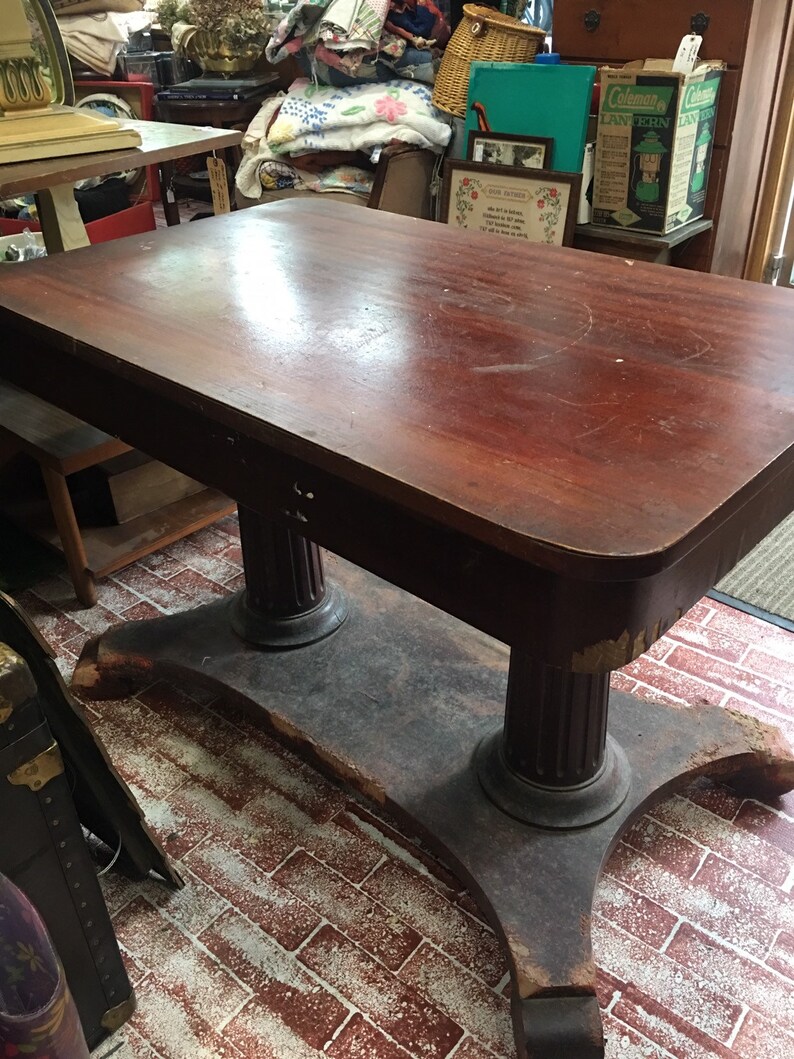 Wooden Federal Columned Entry Table Needs Some TLC Living Room - Etsy