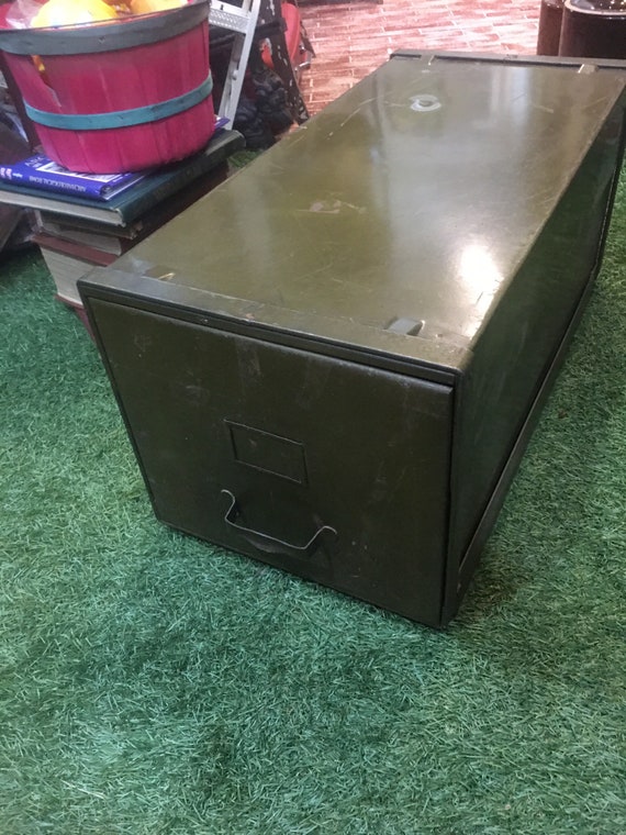 Military Metal Storage File Cabinet Farmhouse Office Display | Etsy