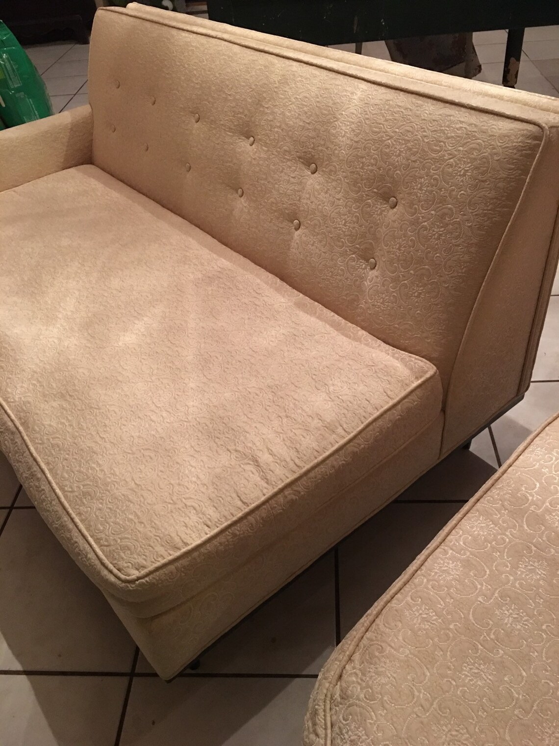MCM Atomic Creme off White 2 Piece Sectional With Extended - Etsy