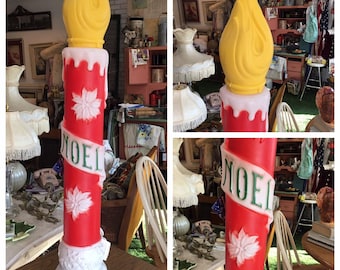 Empire NOEL Blow Mold Candle Stick Christmas Decoration Holiday Home ...