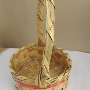 Vintage Small Wicker Easter Basket - Etsy