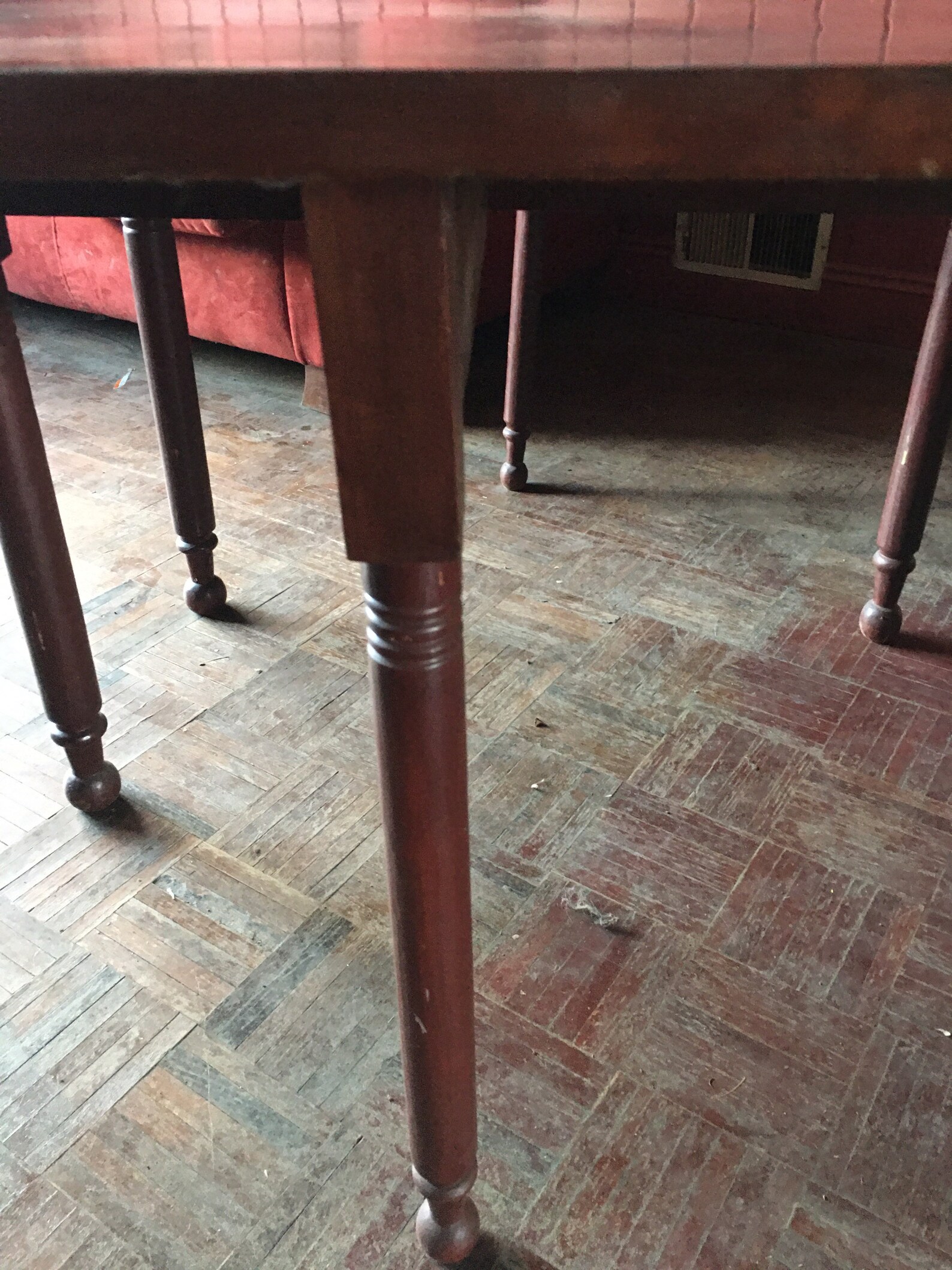 Antique Drop Leaf Square Cherry Table Farmhouse Kitchen Large - Etsy