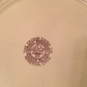 Cronin China Cabbage Rose Southern Pottery Dinner Plate Fluted Edge ...