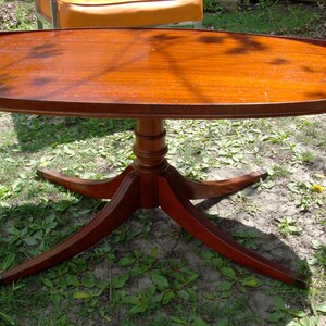 Oval Coffee Table Mahogany Duncan Fife Design Wood Work - Etsy