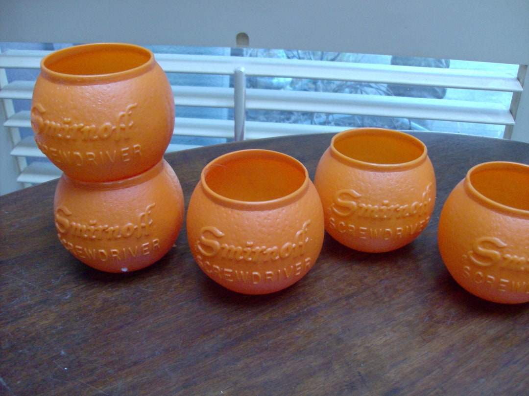 Smirnoff Screwdriver Small Orange Cups Tailgate Barware Brunch ...
