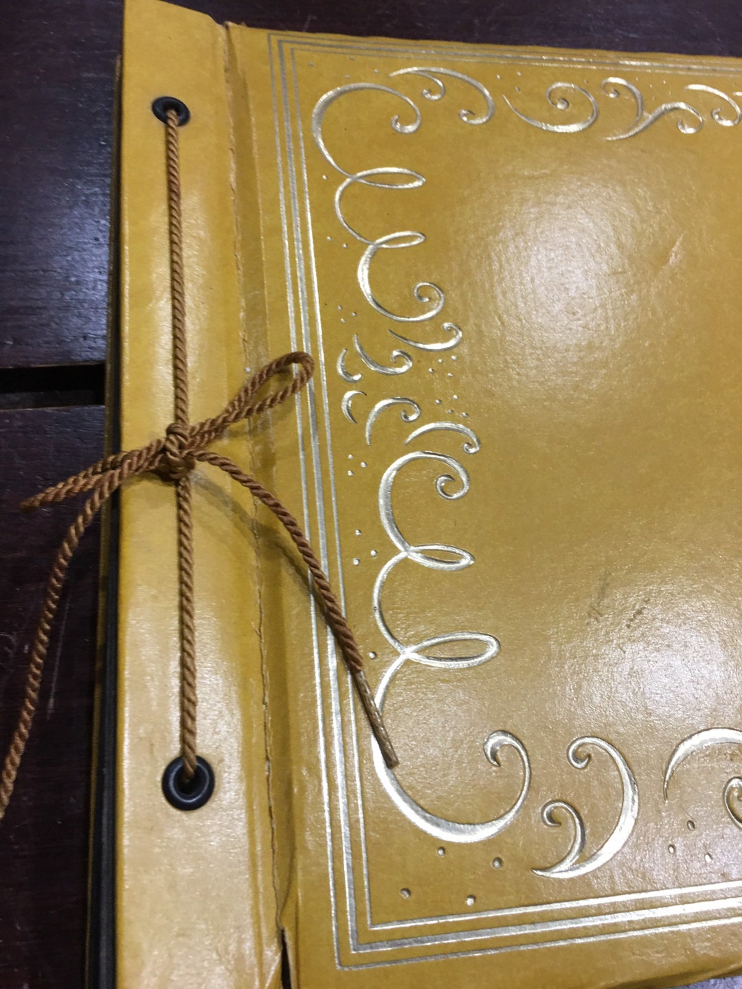 Vintage Gold Scrapbook 1964 Black Paper Pages Ephemera Scrapbook Craft ...