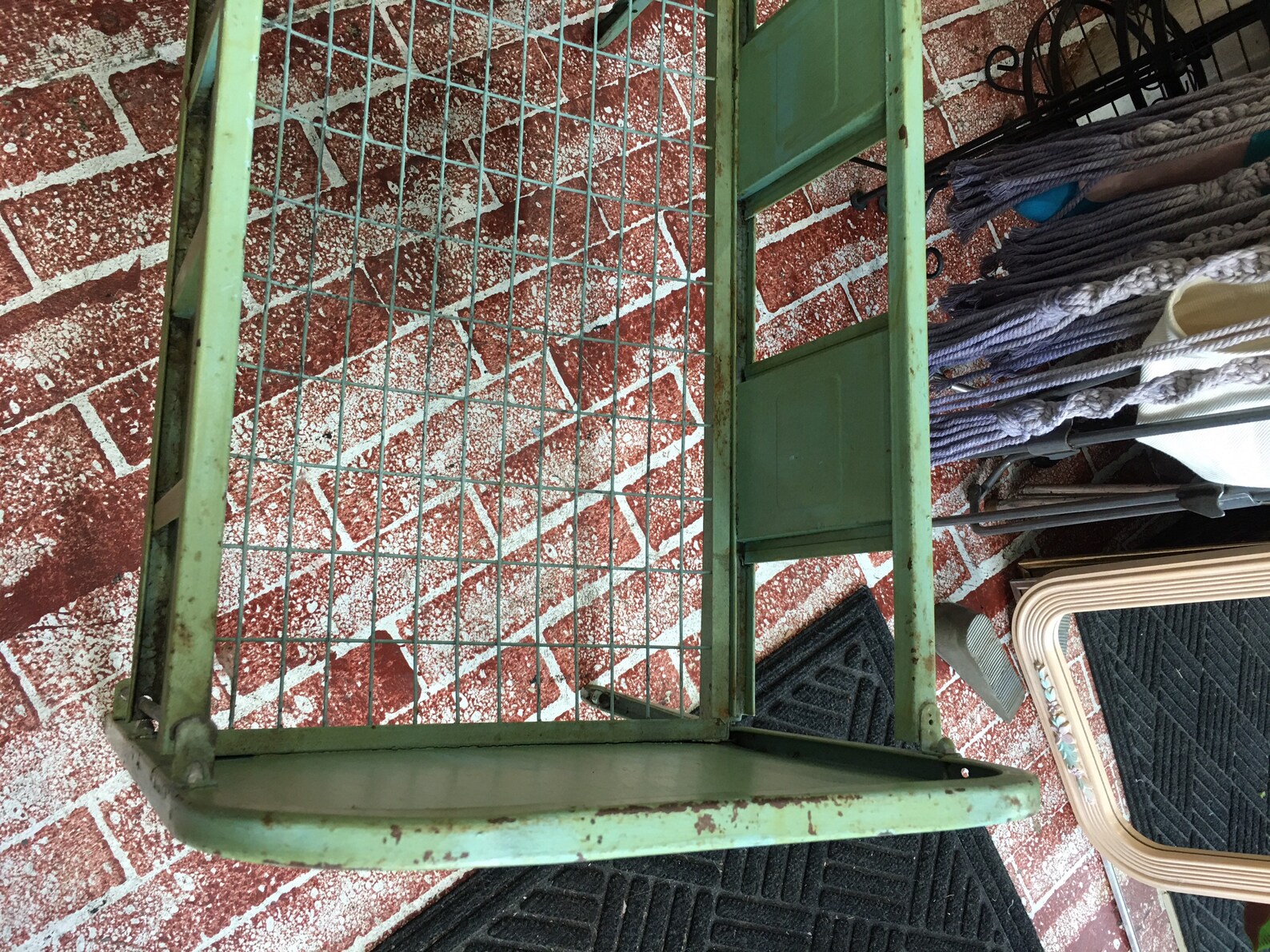 Vintage Doll E Crib Aqua Blue Bunnies Dear Pretend Play - Etsy