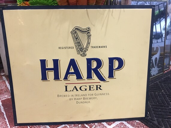 Harp Lager Metal Beer Sign Raised Letters Man Cave Old - Etsy