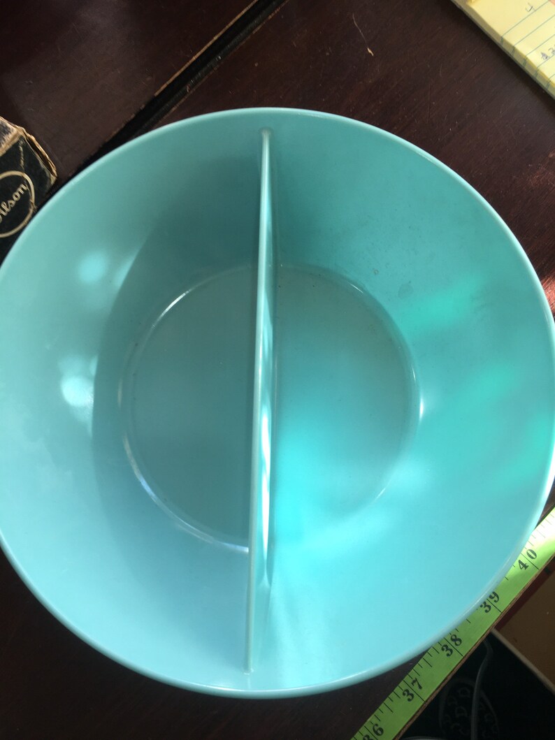 Powder Blue Divided Bowl Melamine Small Bowl Vintage Kitchen - Etsy