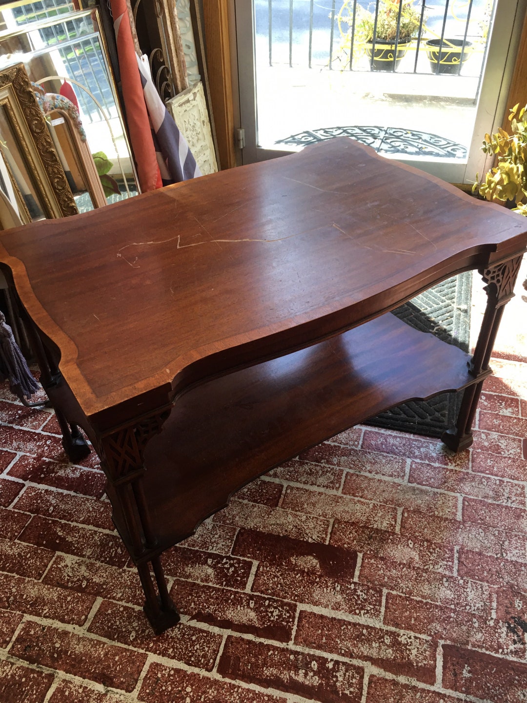 Hepplewhite Asian Motif Side Coffee End Table Multi Tier - Etsy