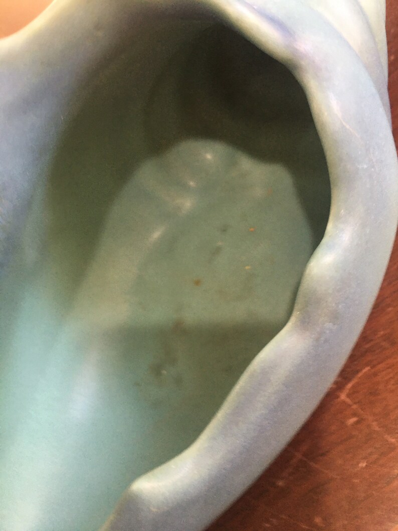 Van Briggle Pottery Low Conch Shell Vase Teal Ceramic Signed - Etsy