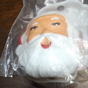 Vitnage Santa Face Small Craft Plastic Retro Christmas Decor Holiday ...