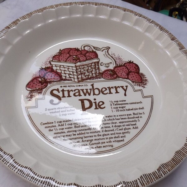 Vintage Pie Plate - Etsy