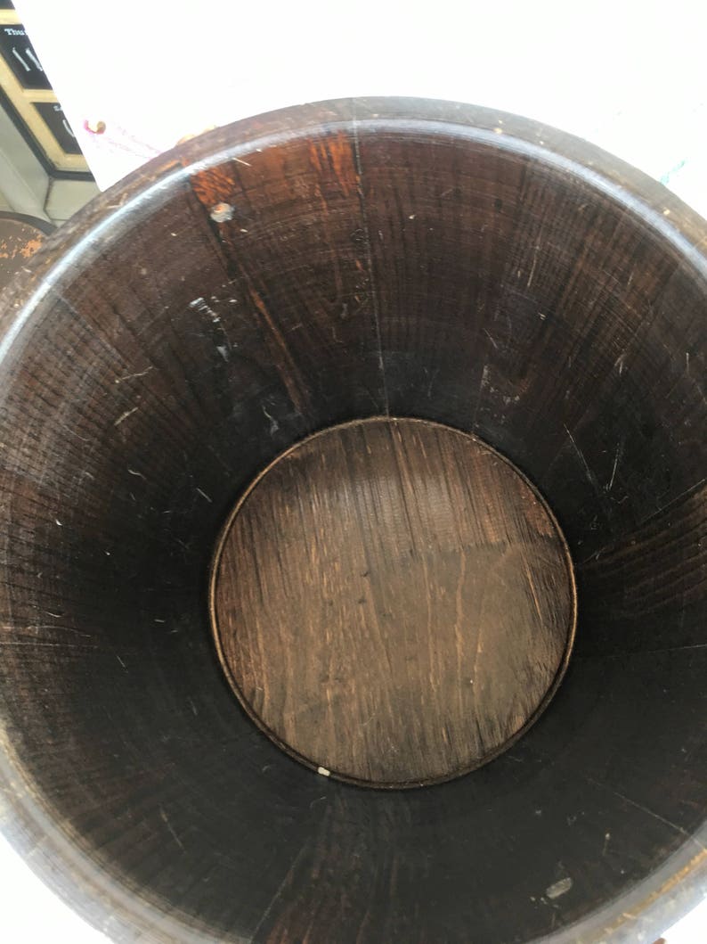 Retro Wooden Sewing Bucket Storage Farmhouse Craft Bin Wooden - Etsy