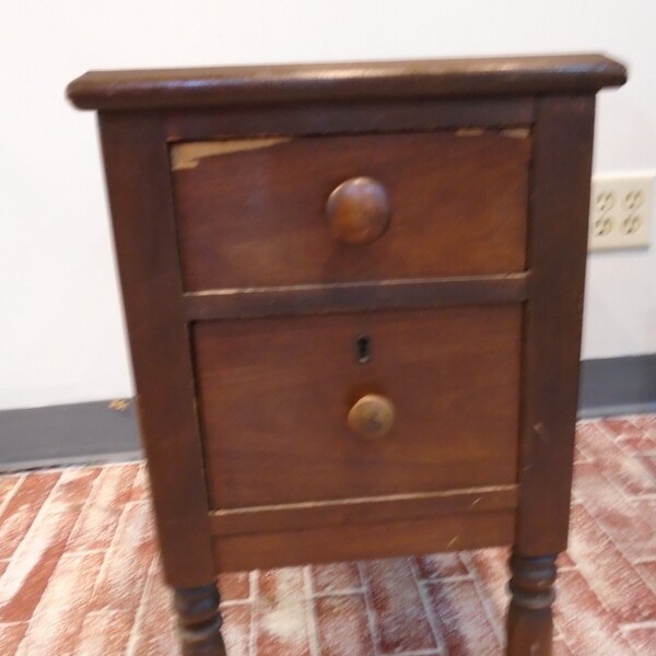Antique Small Table With Drawers - Etsy