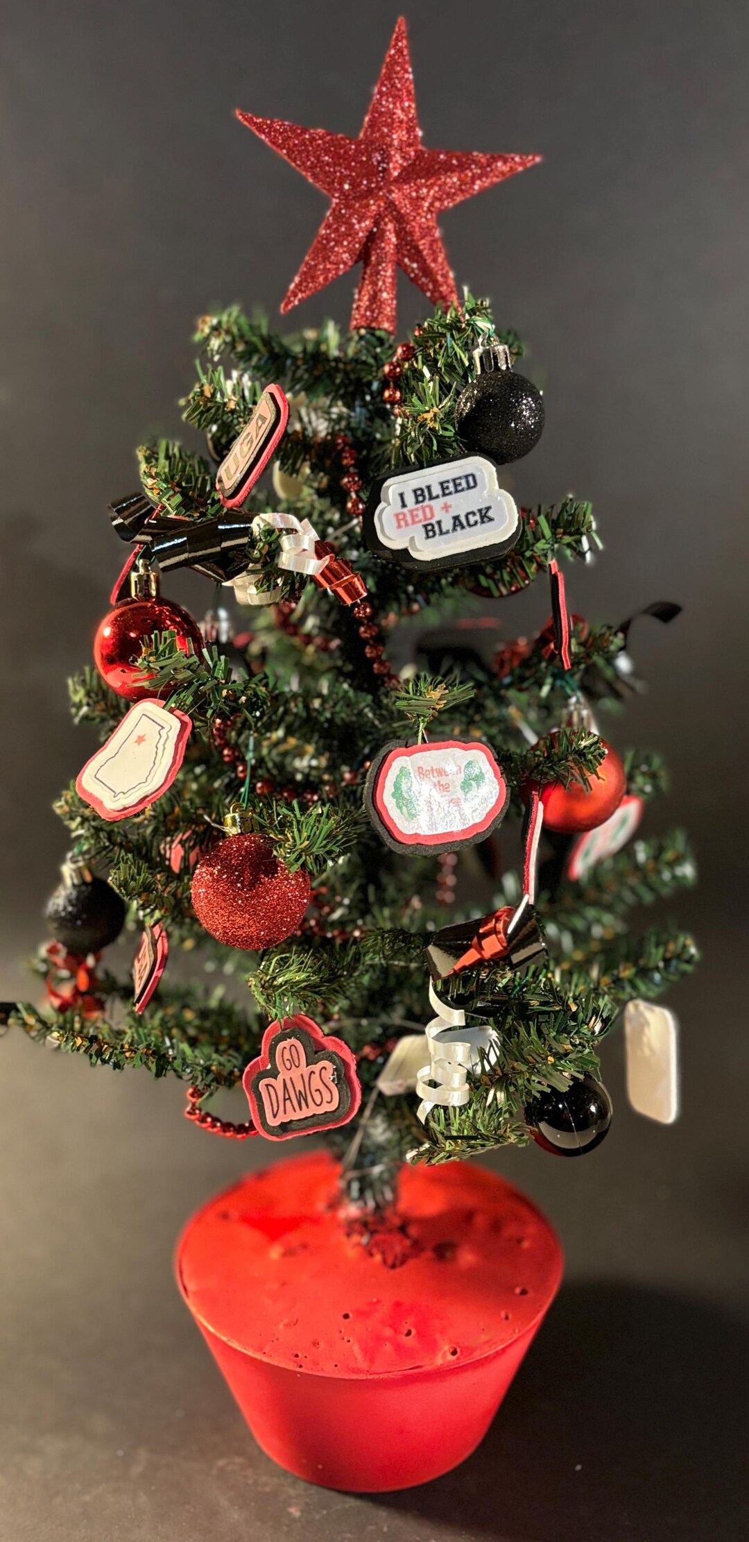 UGA Tabletop/desktop Christmas Tree - Etsy