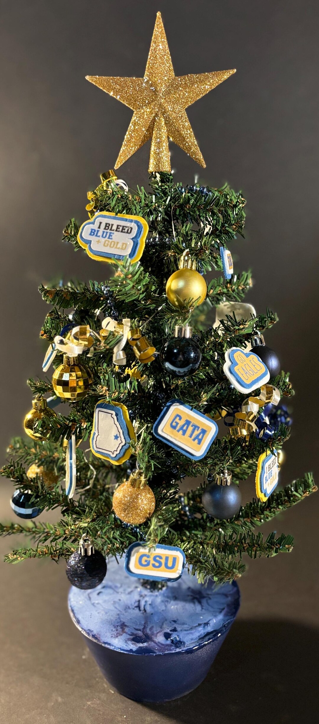 Georgia Southern Tabletop/desktop Christmas Tree - Etsy