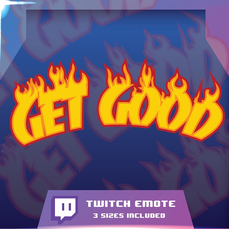 GG get Good Twitch Fire Emote | Etsy