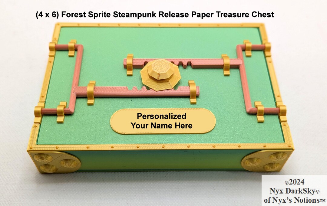 FOREST SPRITE PERSONALIZED Steampunk Release Paper Treasure Chest - Etsy