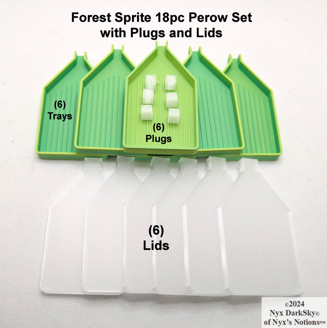 NEW 18pc FOREST SPRITE Perow Set W/plugs and Lids Diamond Painting ...