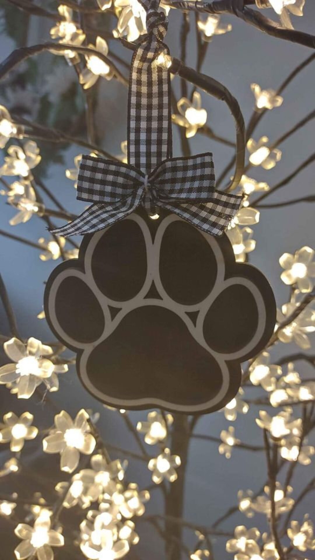 Wood Paw Print Ornament | Dog | Cat | Custom | Personalized | Pet ...
