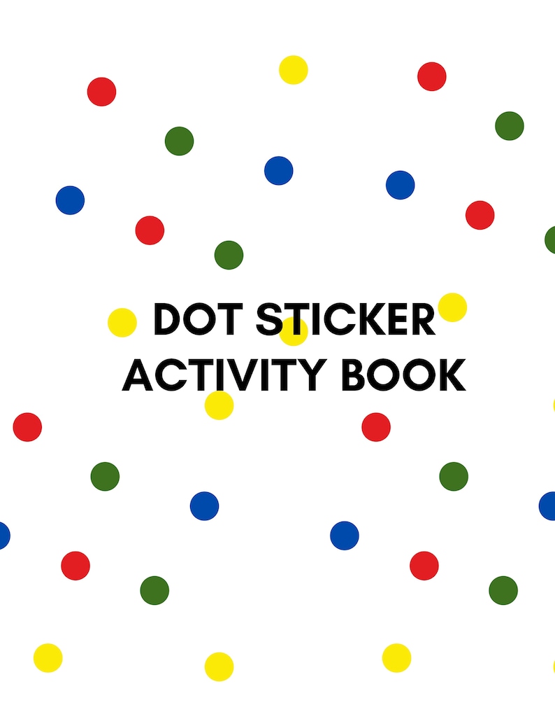Dot Sticker Activity Booklet - for Beginners - Etsy