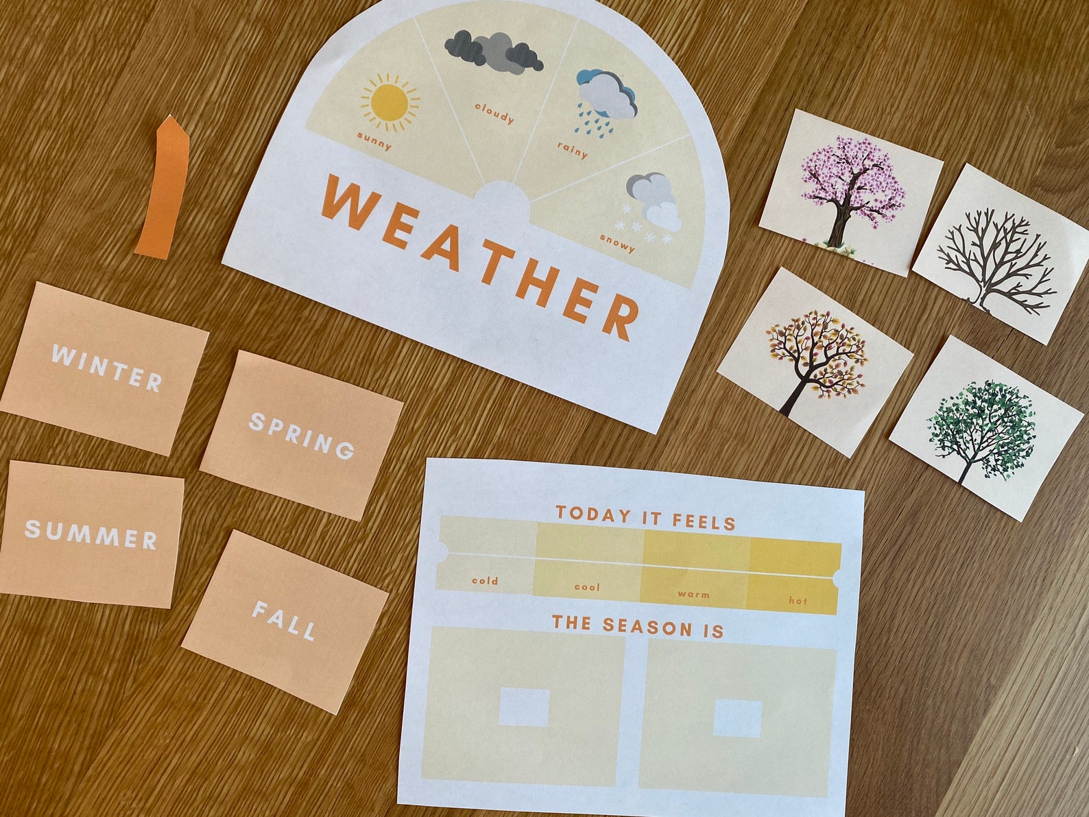 Printable Interactive Weather Station for Toddlers & - Etsy