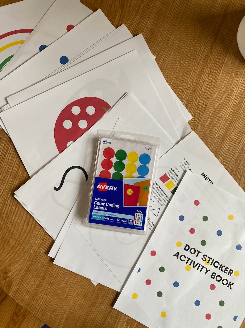 Dot Sticker Activity Booklet - for Beginners - Etsy
