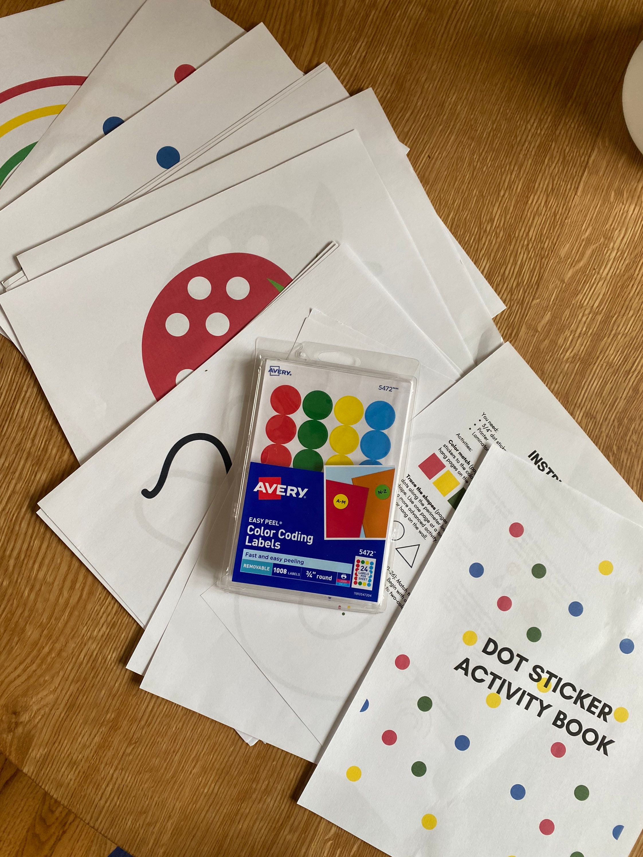 Dot Sticker Activity Booklet - for Beginners - Etsy