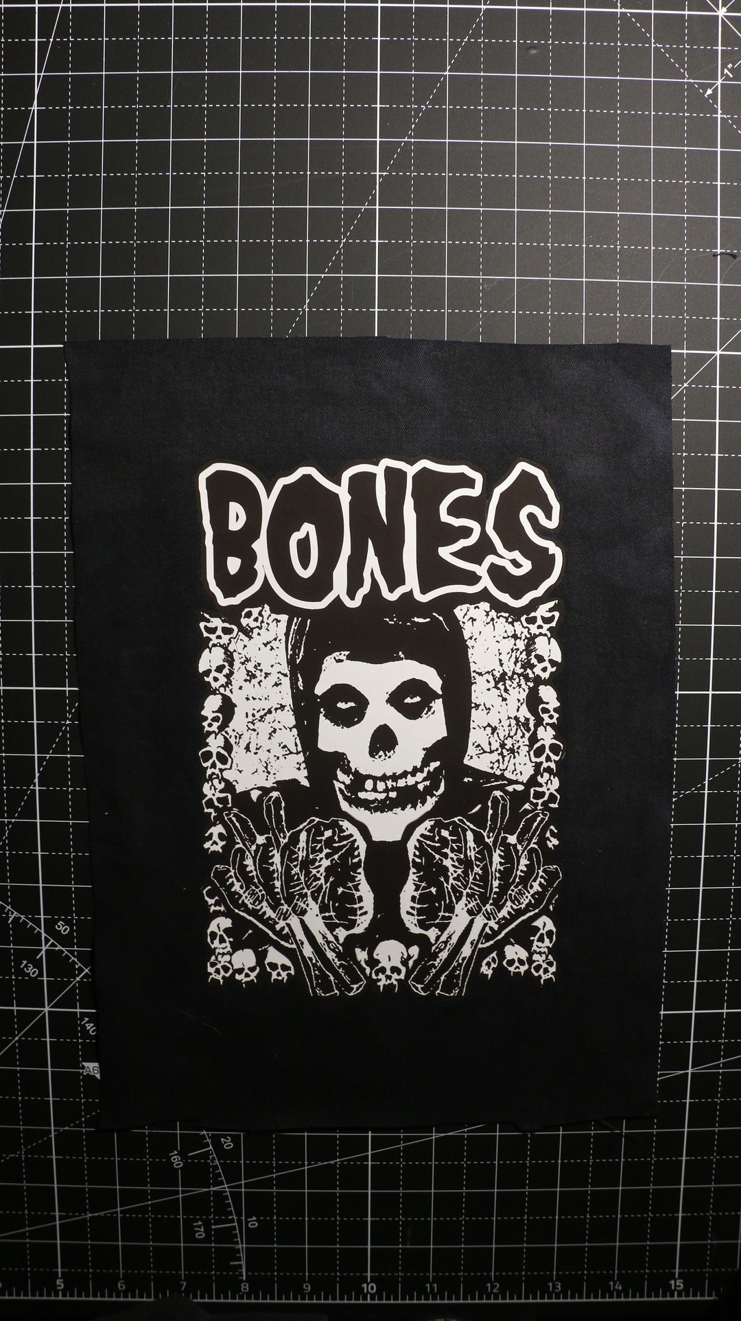 BONES // Rhythm Instrument // Punk Back Patch - Etsy