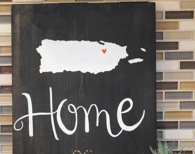 Puerto Rico Home Puerto Rico Wood Sign Wall Art Puerto Rico Wall Decor ...