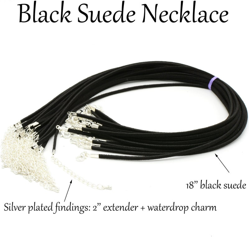 Black Suede Necklace - Etsy