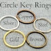 Bulk Wholesale Key Rings, Circle Keyring Split Ring, Keychain Supplies ...