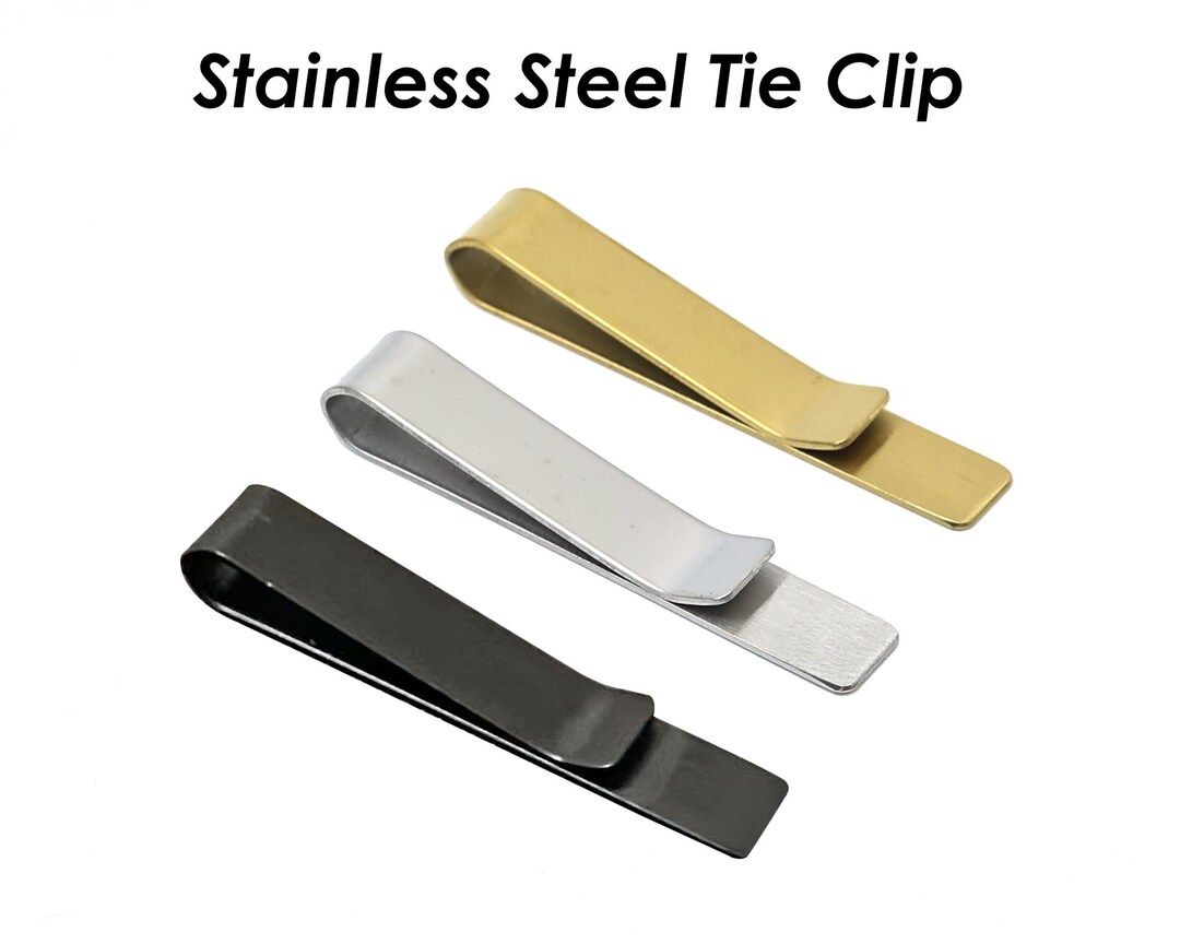 Stainless Steel Tie Clip Blanks, Tie Clip Gold Silver, Blank Tie Bar ...