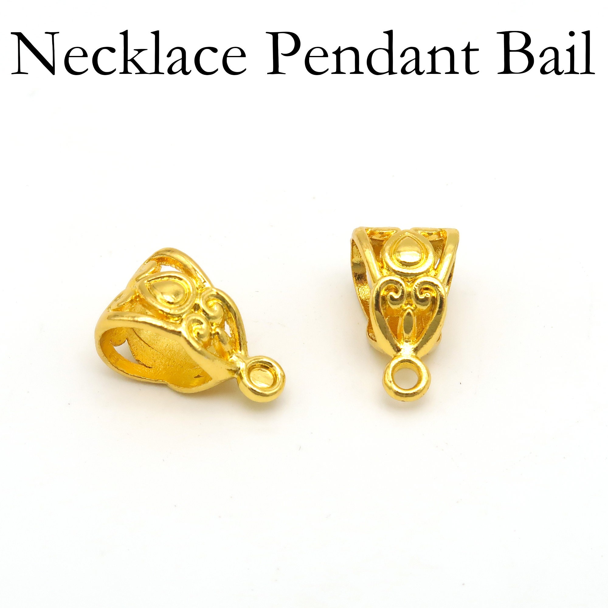 Big Pendant Bail Silver Gold Bronze Copper Necklace Bail Connectors ...