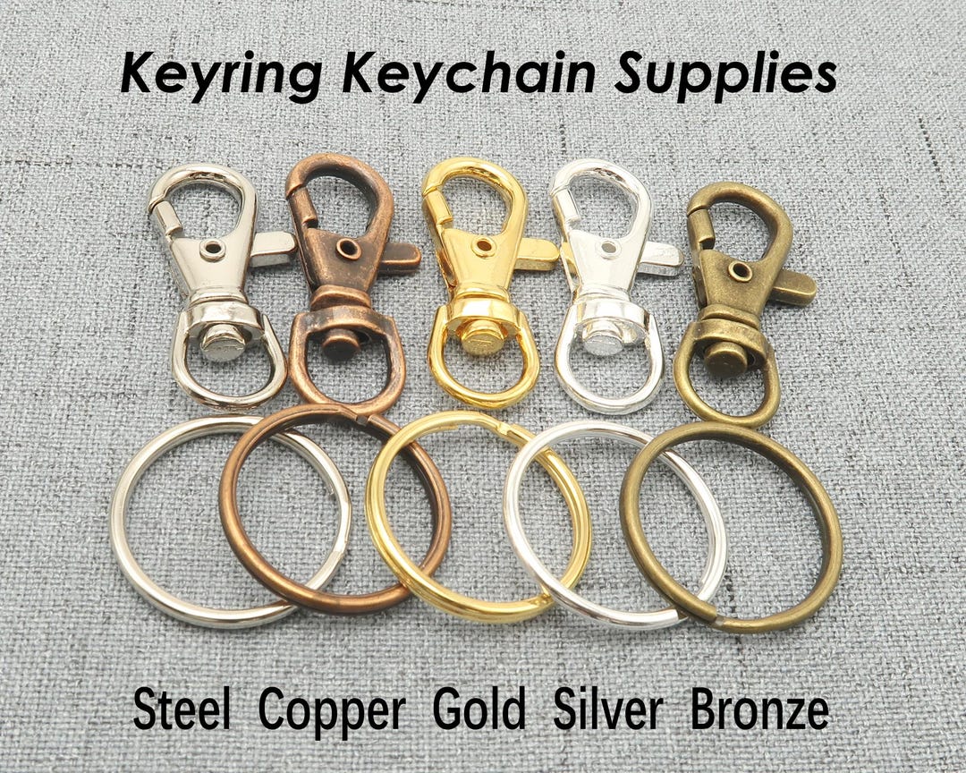 10 X Keychain Supplies Bulk, Swivel Clip Key Clasp, Swivel Hook Snap ...