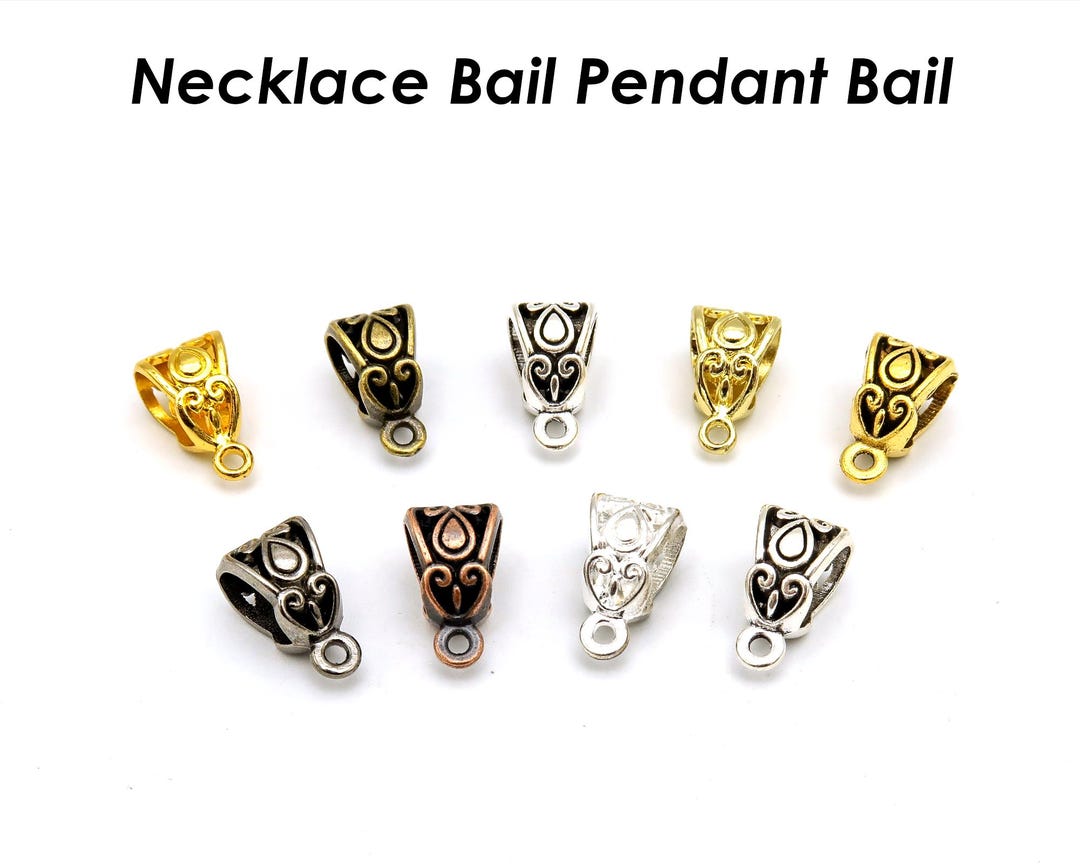 Big Pendant Bail Silver Gold Bronze Copper Necklace Bail Connectors ...
