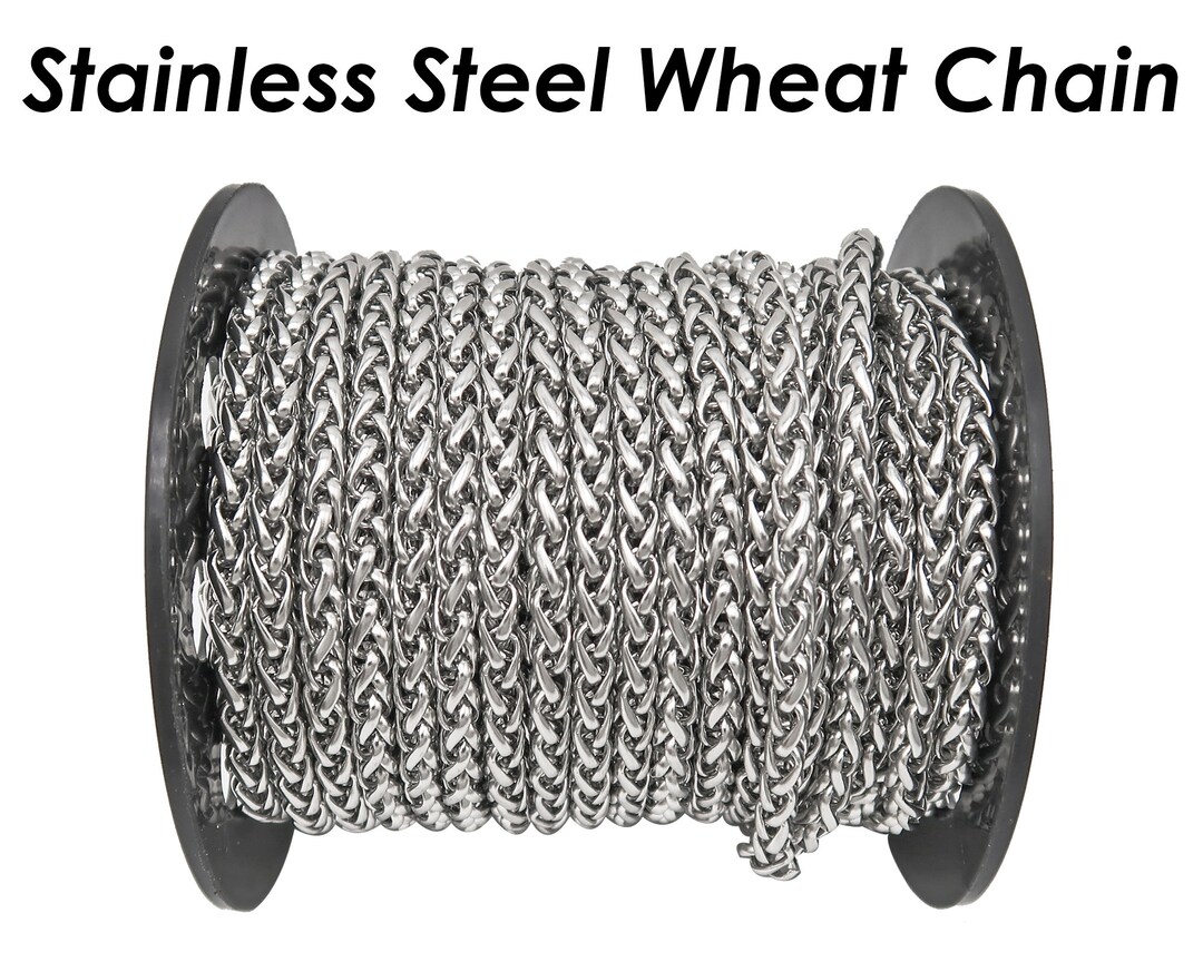 1 Meter Stainless Steel Wheat Chain Round Franco Chain - Etsy