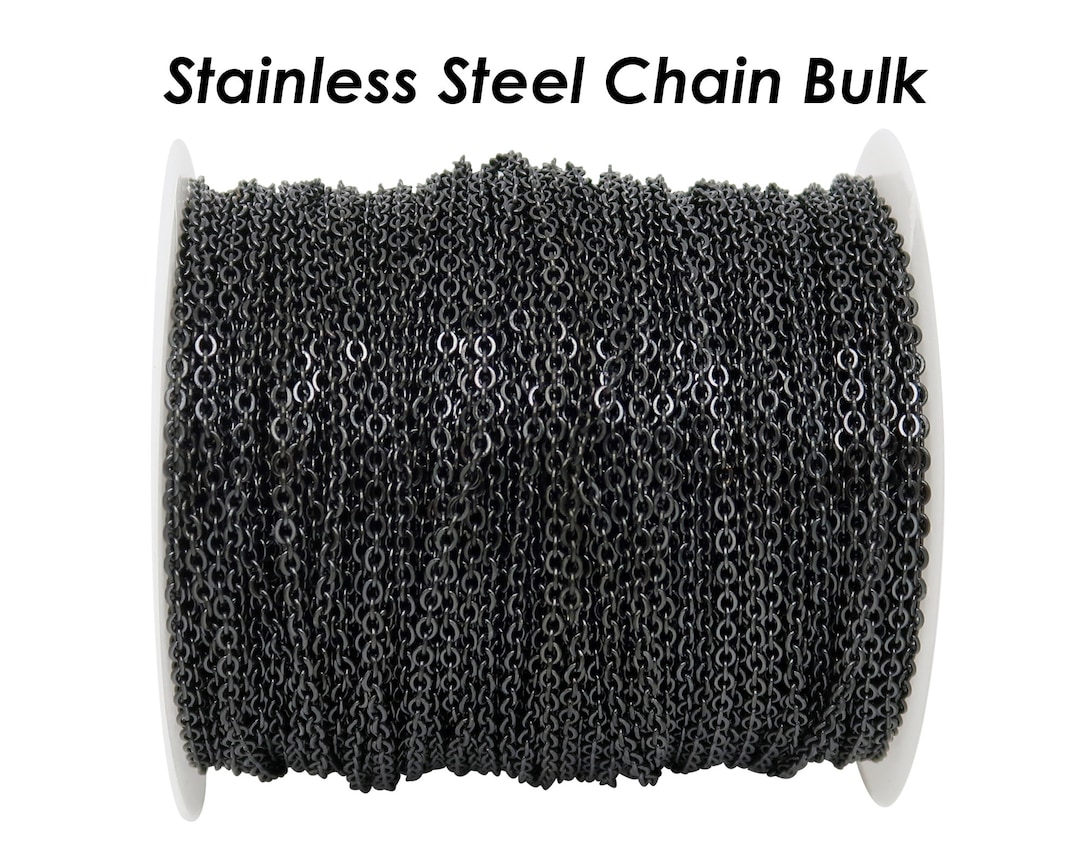 Stainless Steel Chain for Jewelry Making, Silve Gold Black Chain Bulk ...
