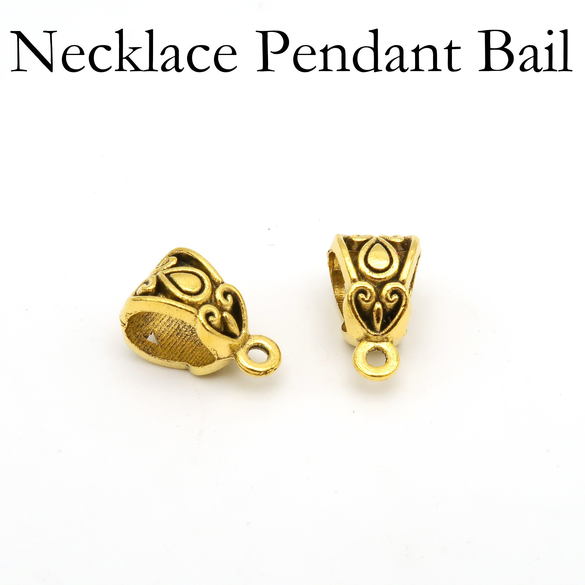 Big Pendant Bail Silver Gold Bronze Copper Necklace Bail Connectors ...