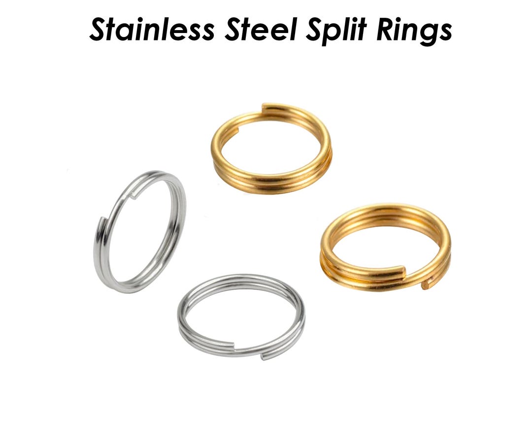 100 X Stainless Steel Split Rings Silver Gold Split Rings Wholesale ...