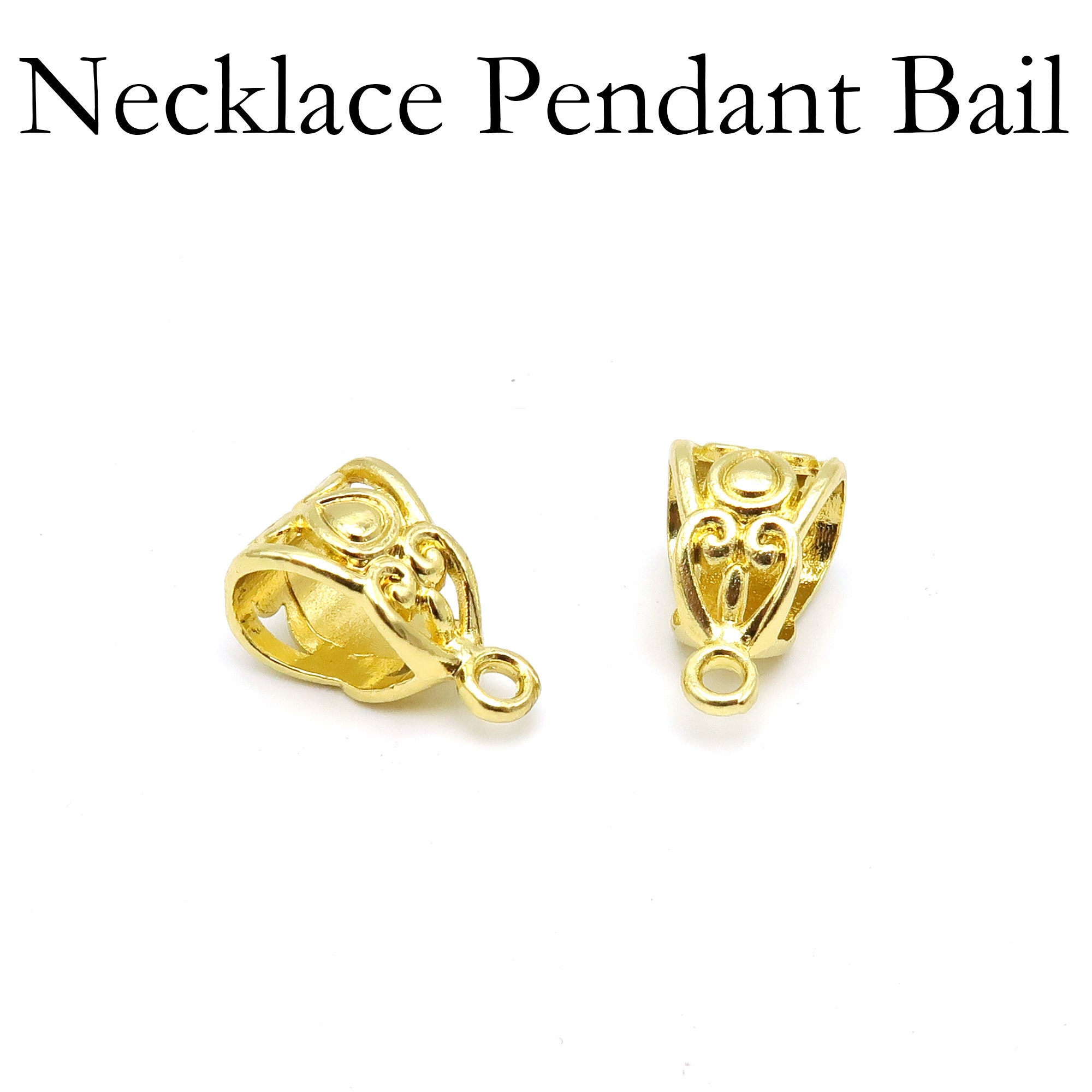 Big Pendant Bail Silver Gold Bronze Copper Necklace Bail Connectors ...