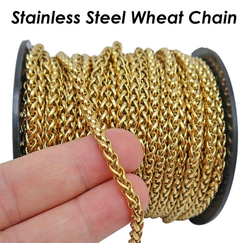 Bulk Wheat Silver Chain - Etsy