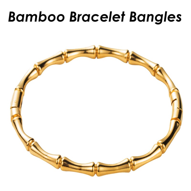 Bamboo Brass Bangle - Etsy UK