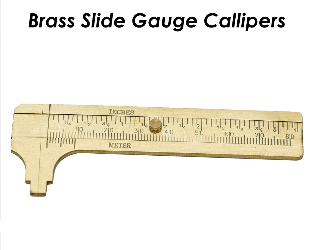Brass Sliding Gauge Caliper Millimeter Bead Measuring Tools, Slide Guge ...